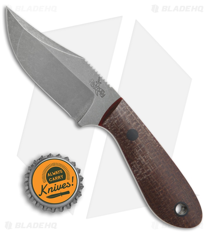 Doyle Knives Mini Bowie Fixed Blade Knife Burlap Micarta (3" Acid SW ...