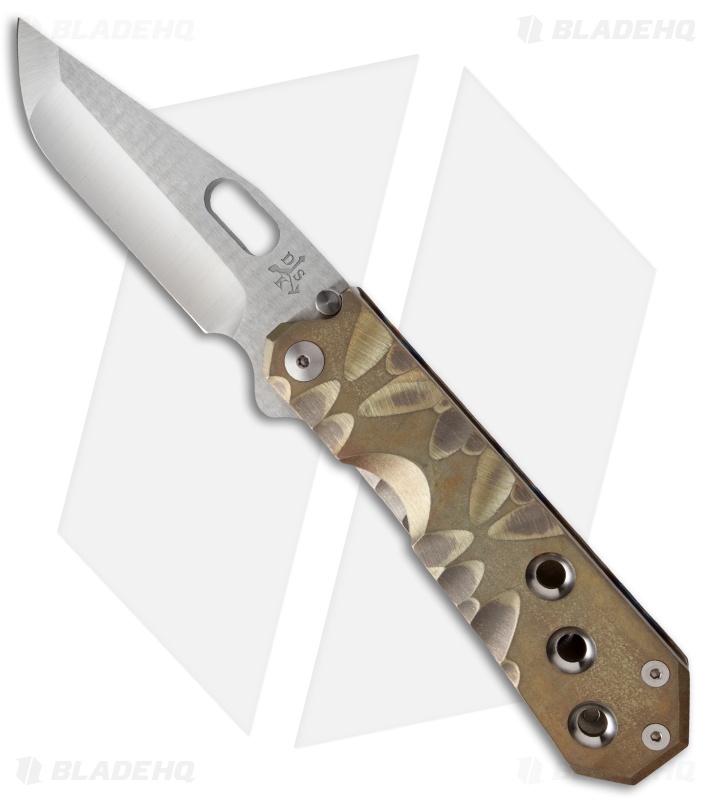 DSK Tactical Knives GF-1 Gentleman Folder Frame Lock Knife Gold (4 ...