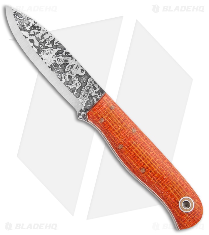 Fiddleback Forge Arete - Fixed Blade Knife | Orange Burlatex | Blade HQ