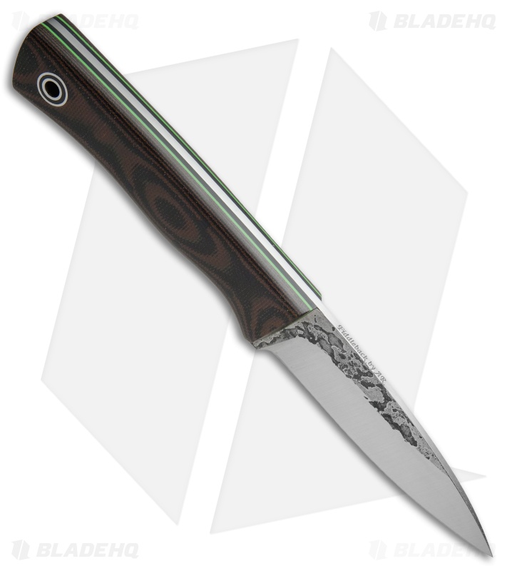 Fiddleback Forge Kephart Knife Black/Brown Micarta (3.75" Satin) - Blade HQ