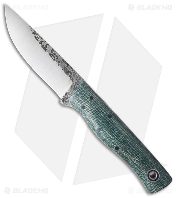 Fiddleback Forge Recluse Knife Sapphire Burlap Micarta (4" Satin ...