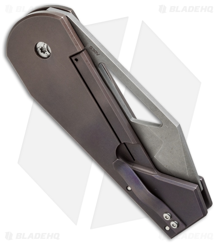 Gale Force Customs Hawkeye Mid-Tech Knife Dark Purple Ti (3.25 ...