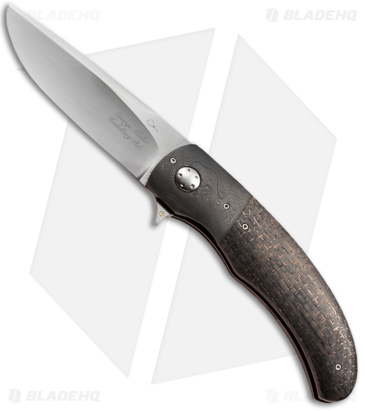 George Muller LL-AAA Folder Knife LSCF/Damascus (3.5" Satin) - Blade HQ