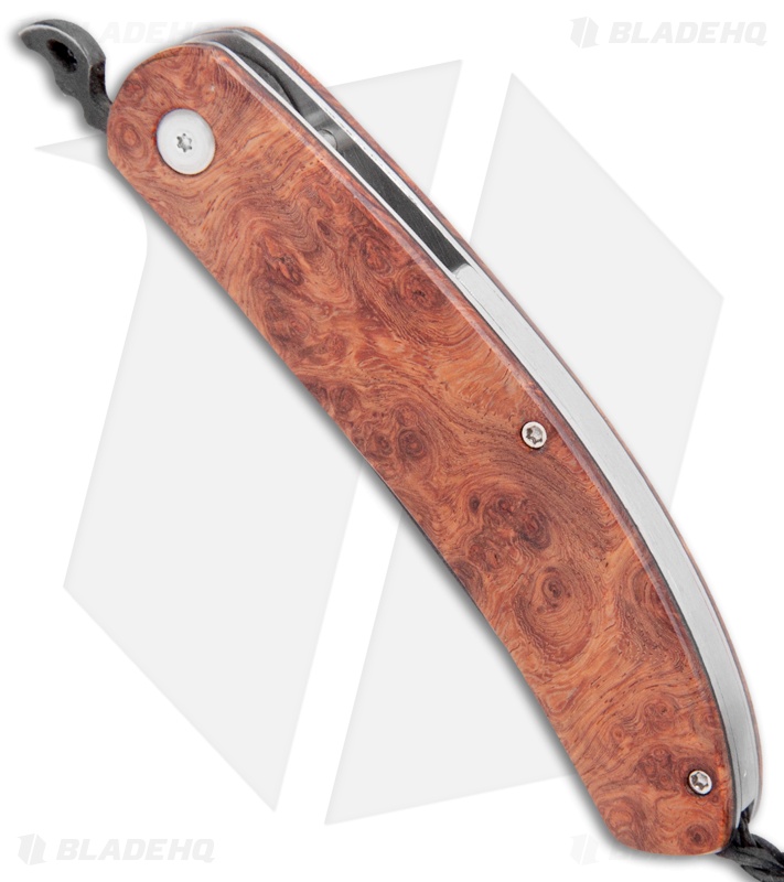 Kansei Matsuno Custom F06 Friction Folder Burl Wood (3" Satin) - Blade HQ