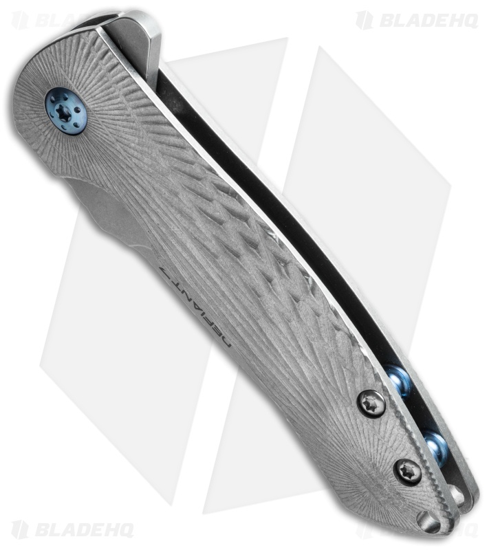 Defiant7 Knives Hyrax Frame Lock Knife Ti (3.375" Stonewash) - Blade HQ