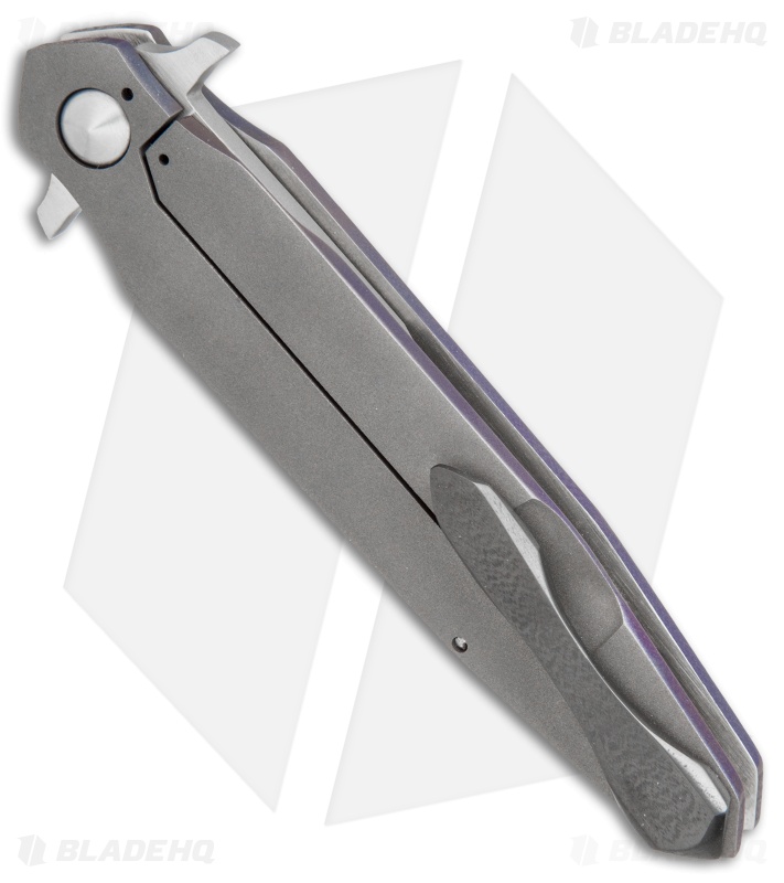 Merriken Knives B.A.D. Mod Stiletto Knife Ti/CF (3.875" Bead Blast ...