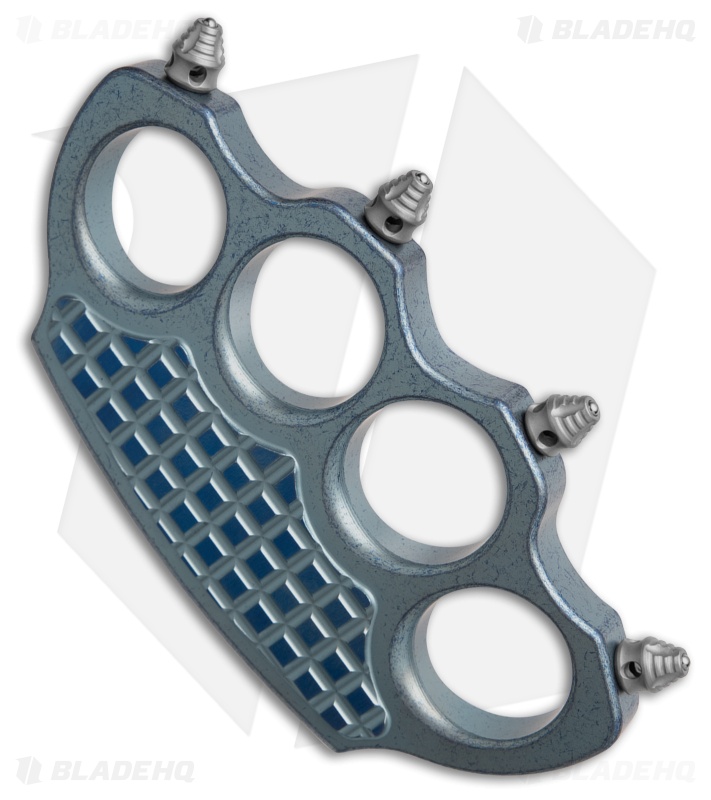 Microtech Marfione Hand Tank Spiked Knuckle Ice Blue