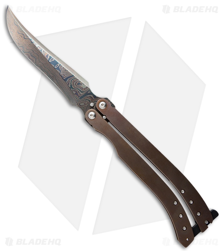 Reese Weiland Toxic Persian Balisong Butterfly Knife Smooth Titanium ...