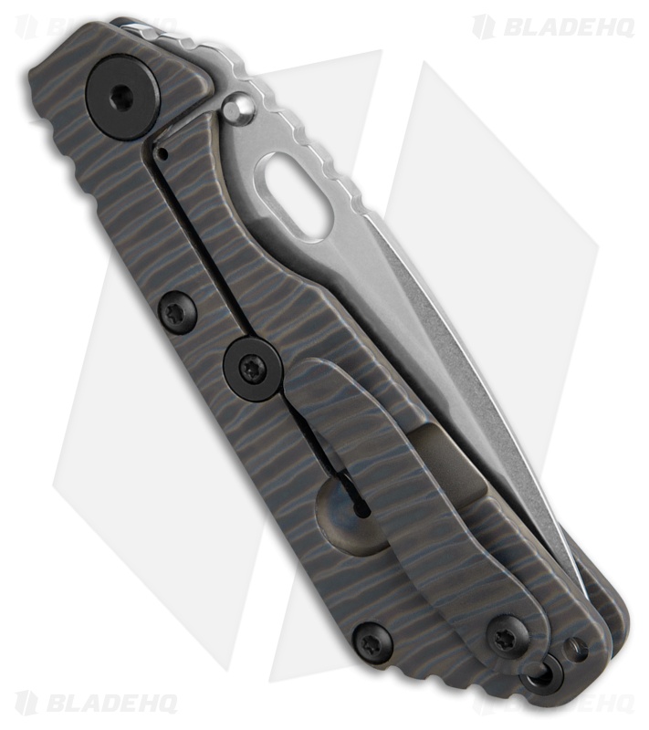 Strider Custom Medium Frame Lock Stripes Titanium - Blade HQ