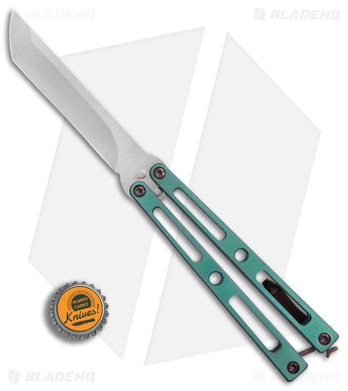 VMX Vallotton/Maverick Balisong Butterfly Knife Green/Bronze Ti (4.25 ...