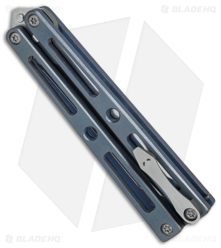 VMX Vallotton/Maverick Balisong Butterfly Knife Blue/Bronze Ti (4.25 ...