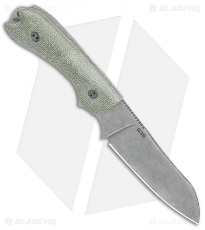 Bradford Knives Guardian3 - Fixed Blade Knife | Stonewash M4/Green Micarta
