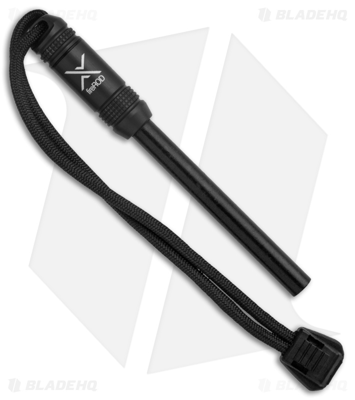 Exotac fireROD Fire Starter Ferro Rod w/ Storage Capsule (Black) - Blade HQ