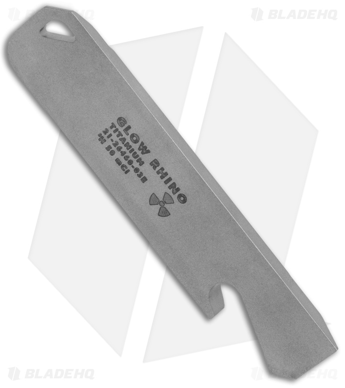 Glow Rhino Titanium Prybar Green Tritium Glow (3" Gray) - Blade HQ