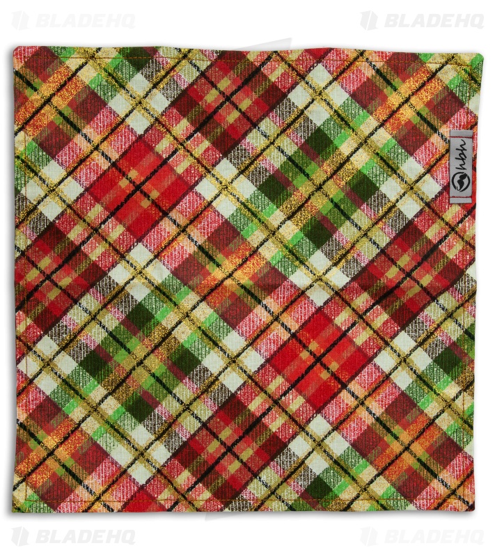 Hanks by Hank 10" x 10" Handkerchief - Glittery & Gold (Plaid) - Blade HQ