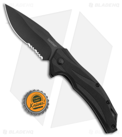 Kershaw Lateral Liner Lock Black GRN (Black Serr) | Blade HQ