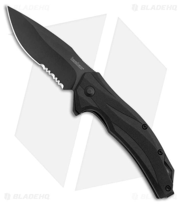 Kershaw Lateral Liner Lock Black GRN (Black Serr) | Blade HQ