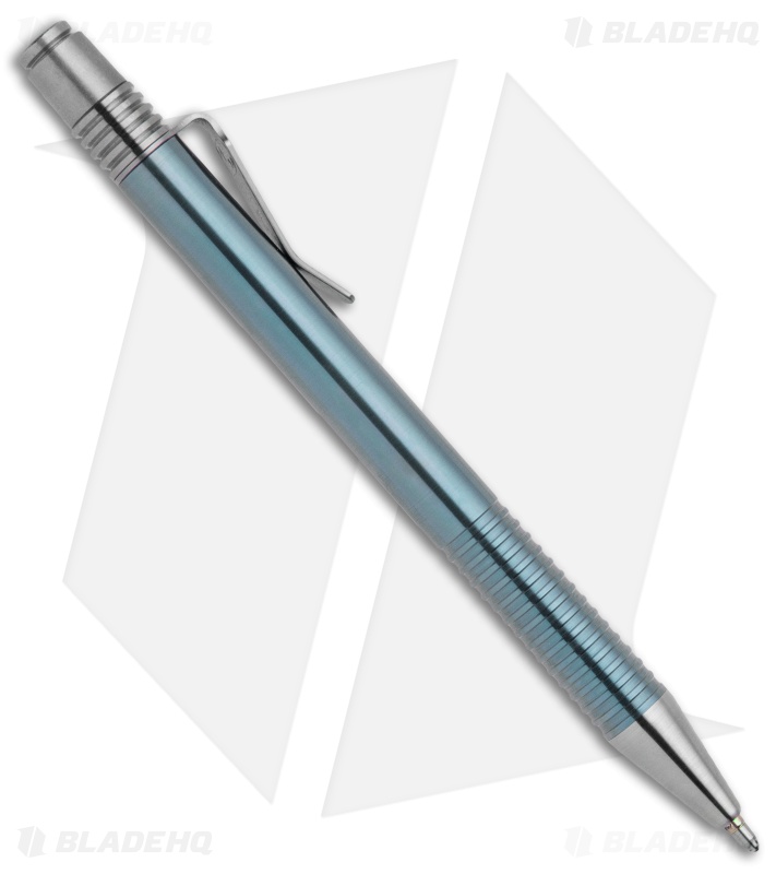 Matthew Martin 375 Series Click Pen Cerulean Blue Titanium - Blade HQ