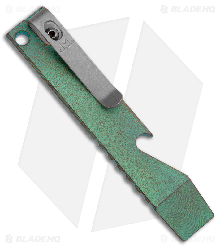 Maverick Customs Pocket Tool Green/Gray Ti 4" - Blade HQ