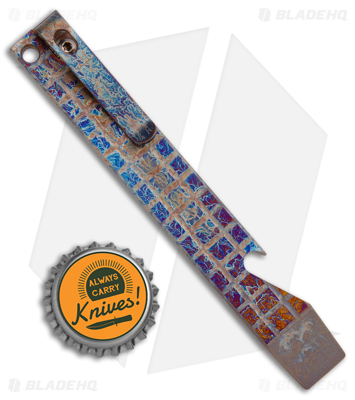 Maverick Customs Pocket Tool Anodized Frag Ti 5" - Blade HQ