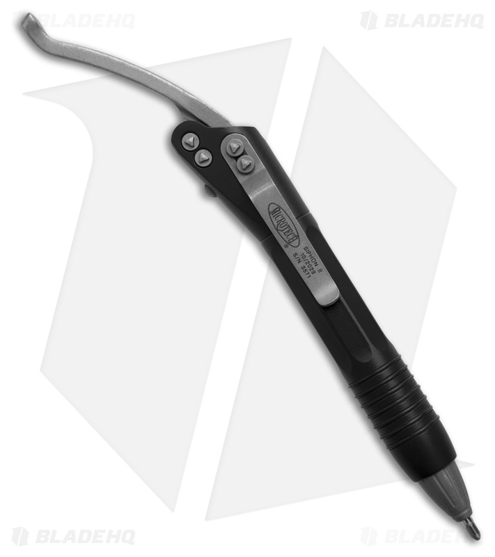Microtech Siphon II Pen Stainless Steel Black - Blade HQ