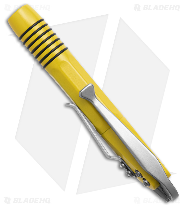 Microtech Siphon II Pen Stainless Steel Corvette Yellow - Blade HQ