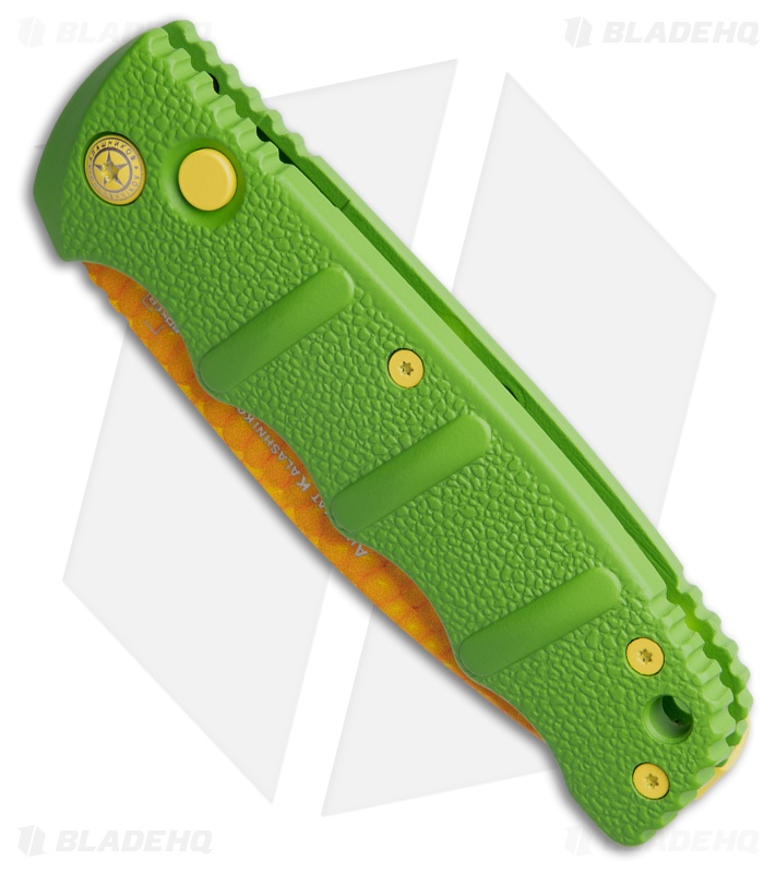 Boker Kalashnicob Automatic Knife Green Al Corn Serr