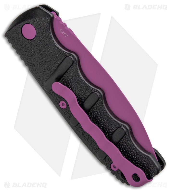 Boker Kalashnikov Auto Black Al Drop Point Purple D2