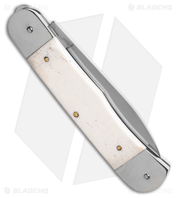 Hubertus Lever Lock Auto Knife 7.75 White Bone Satin