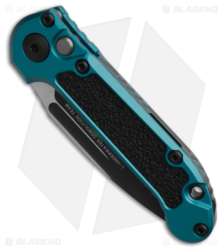 Microtech LUDT Automatic Knife Blue Aluminum S/E Black