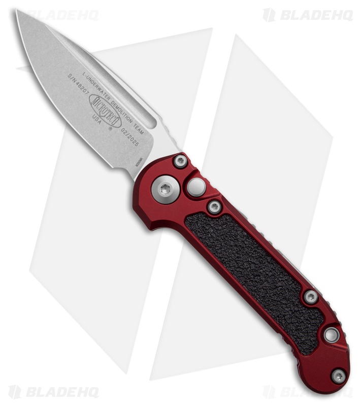 Microtech LUDT Automatic Knife Red Aluminum S/E SW