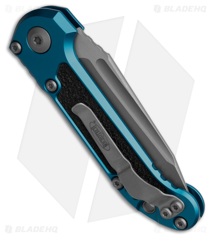 Microtech LUDT Automatic Knife Blue Aluminum T/E Apocalyptic