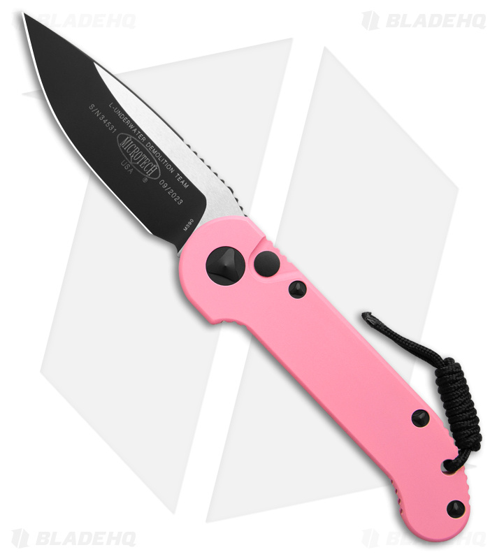 Microtech LUDT Pink Aluminum (Black 2-Tone) - Blade HQ