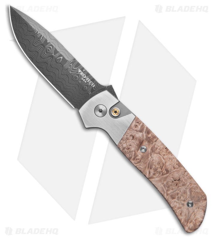 Pro-Tech Terzuola ATCF Auto Knife | Maple Burl/Damascus