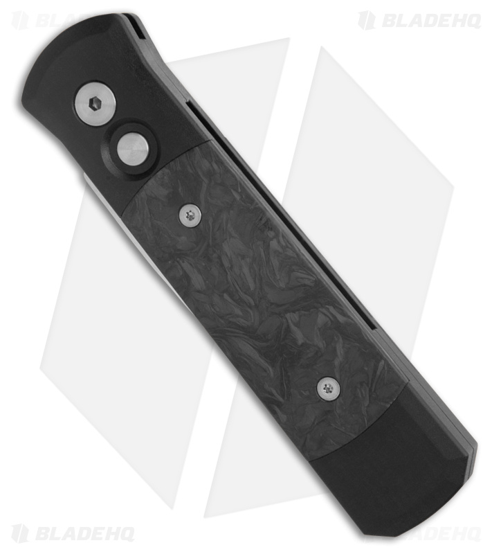 Pro-Tech Godson Automatic Knife Marble CF (Satin) - Blade HQ