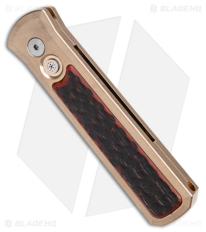 Pro-Tech Godson Custom Knife Bronze Bone - Blade HQ