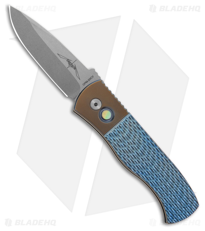 Emerson Pro-Tech CQC7 Knife Jigged Blue/Bronze Ti - Blade HQ