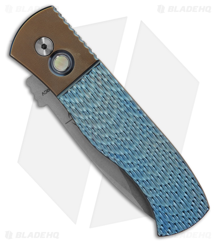 Emerson Pro-Tech CQC7 Knife Jigged Blue/Bronze Ti - Blade HQ
