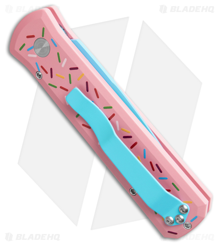 Pro-Tech Dessert Warrior Godson Knife Pink (Blue) - Blade HQ