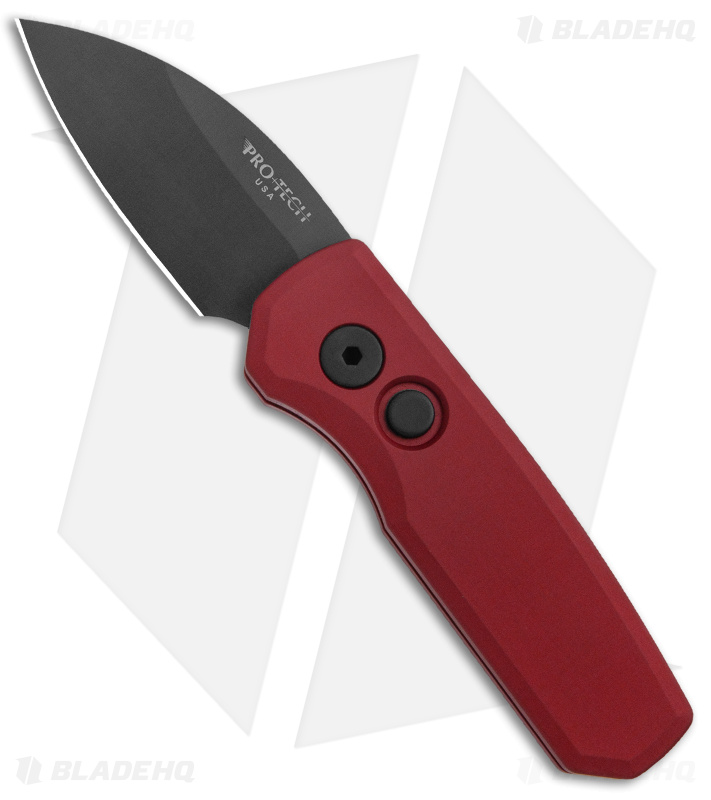 Pro-Tech Runt 5 Wharncliffe Auto Knife Red (DLC) - Blade HQ
