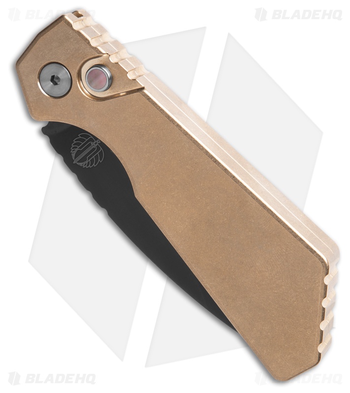 Strider + Pro-Tech PT Auto Knife Bronze Aluminium - Blade HQ