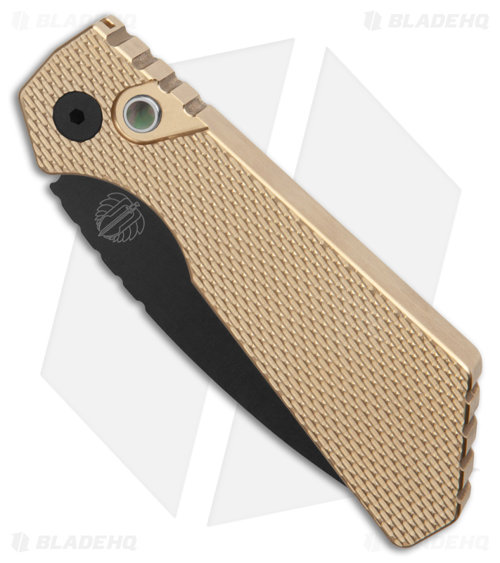 Strider + Pro-Tech PT Knife Bronze-Aluminum DLC - Blade HQ