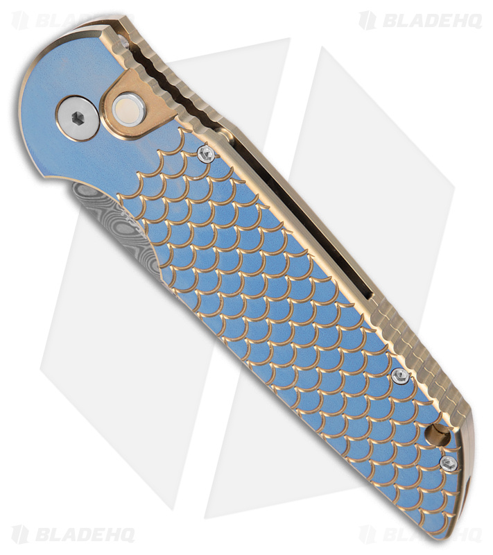 Pro-Tech TR-3 Steel Custom Auto Knife Fish Scale - Blade HQ