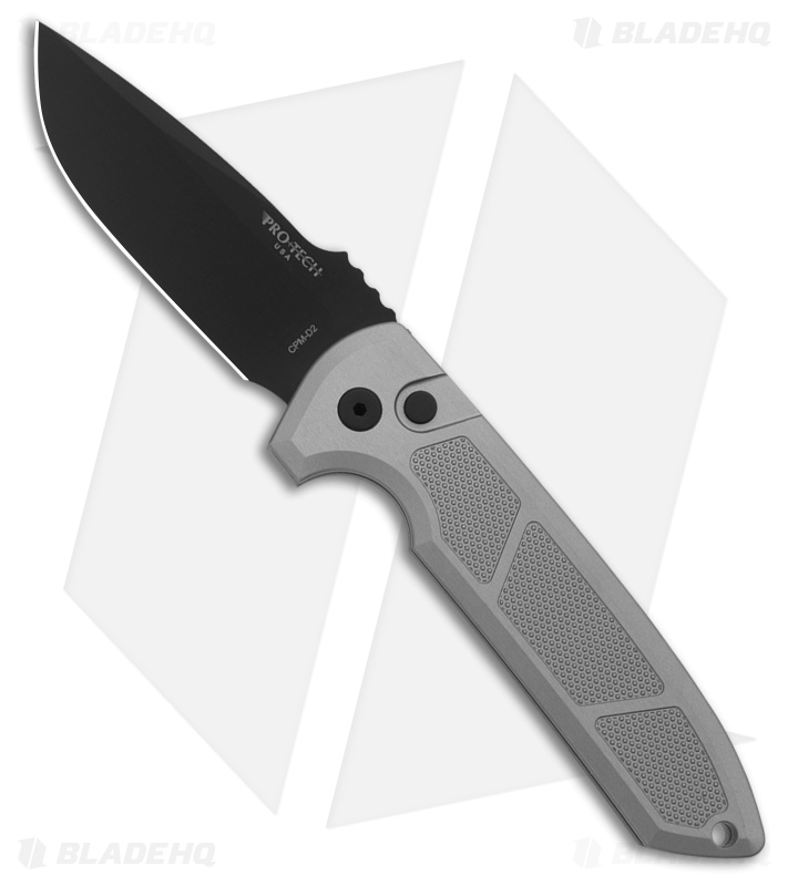 Pro-Tech Rockeye Automatic Knife Gray Textured Aluminum DLC