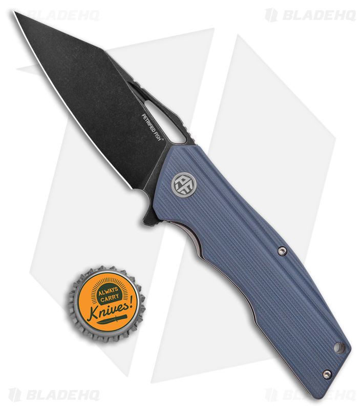 Petrified Fish PF929 Liner Lock Knife Blue G-10 - Blade HQ