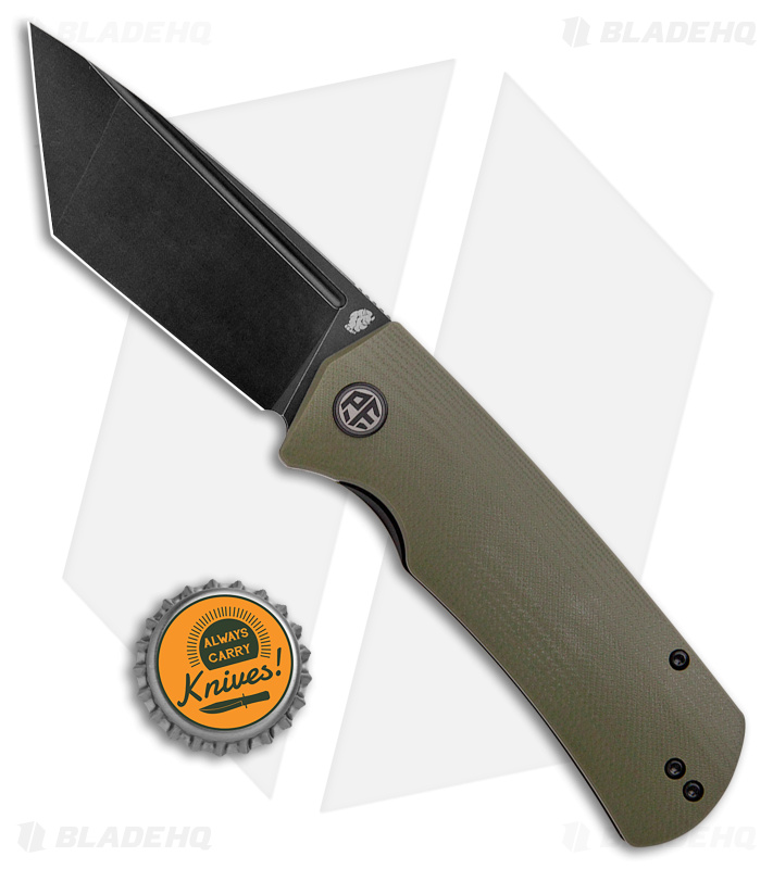 Petrified Fish PFP01 Beluga Tanto Knife Green G-10 - BHQ