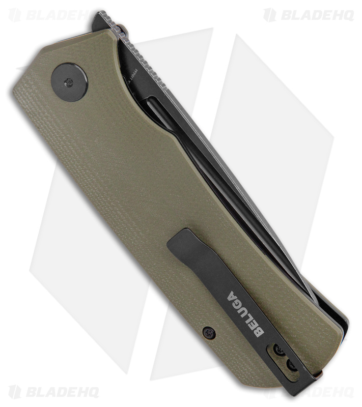 Petrified Fish PFP01 Beluga Tanto Knife Green G-10 - BHQ