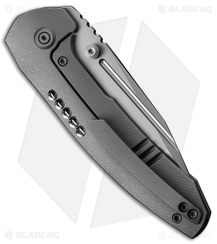 WE Knife Co. Trogon Frame Lock Gray Ti (3" BB) - Blade HQ