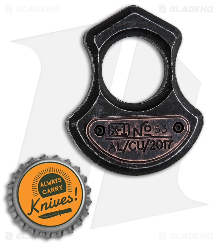 Serge Panchenko X-1 Knuck Black Tumbled (Aluminum/Copper) - Blade HQ
