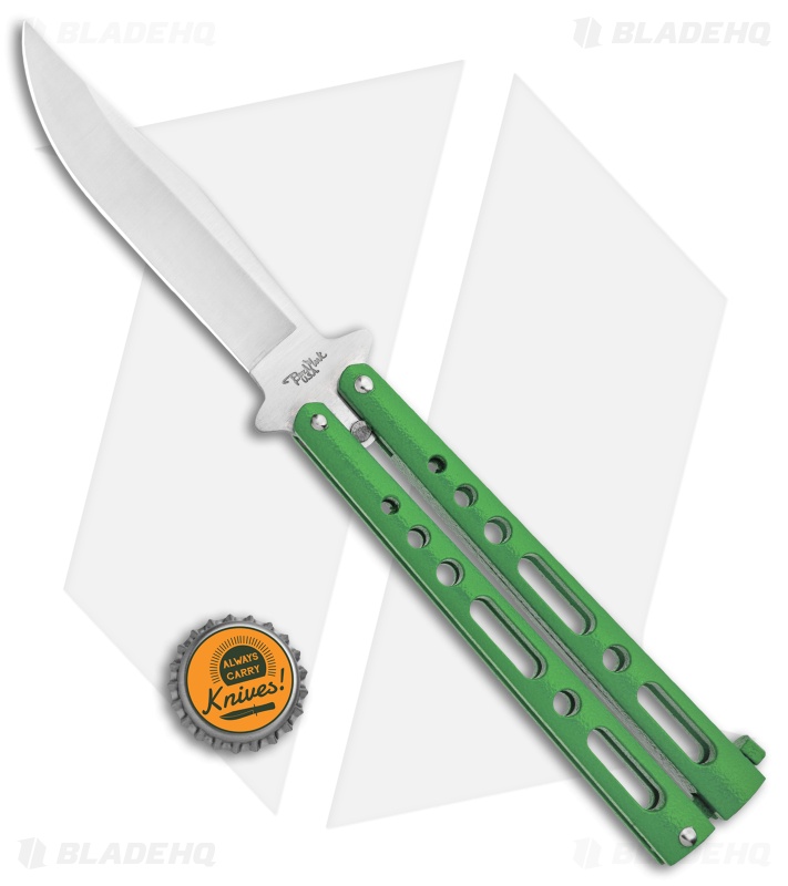 Benchmark Balisong Butterfly Knife Green + Satin - Blade HQ